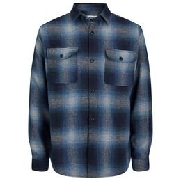 Jack & Jones Große Größen Jack&Jones Hemdjacke aus Wollmischung Farbe blau Größe: 5XL
