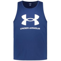 Große Größen Under Armour Tanktop mit Label-Print Farbe dunkelblau Größe: 5XL