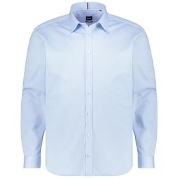 Große Größen BOSS Freizeithemd aus Baumwoll-Jersey Farbe hellblau Größe: 4XL