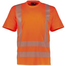 Große Größen Abraxas Safety T-Shirt in Warnfarbe Farbe orange Größe: 5XL
