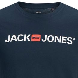 Jack & Jones Gro&szlig;e Gr&ouml;&szlig;en Jack&Jones T-Shirt mit Label-Print Farbe blau Gr&ouml;&szlig;e: 5XL