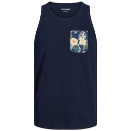 Jack & Jones Gro&szlig;e Gr&ouml;&szlig;en Jack&Jones Tanktop mit Brusttasche Farbe blau Gr&ouml;&szlig;e: 4XL