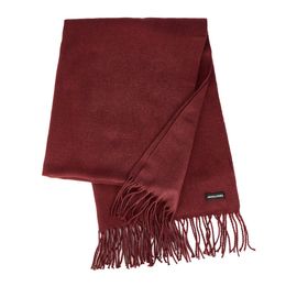 Jack & Jones Große Größen Jack&Jones Schal mit Fransen Farbe weinrot Größe: One Size