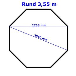 Evolution Solarplane Achteck f&uuml;r runde Holzpools 400 &mu;m Light Blue Geobubble NEW 355 cm (Fertigungsma&szlig;: 273 cm)