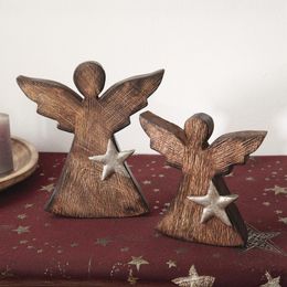Engel "Silberstern", 2er Set