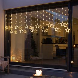 LED-Lichtervorhang "Sterne"