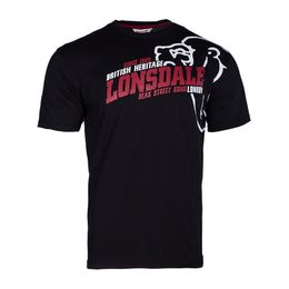 Lonsdale T-Shirt 'Walkley' Herren Gr&ouml;&szlig;e M kirschrot / schwarz / wei&szlig;