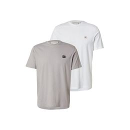 Calvin Klein Jeans T-Shirt Herren Gr&ouml;&szlig;e L grau / wei&szlig;