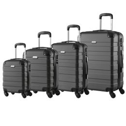 Monzana Hartschalenkofferset Essential 4-tlg Schwarz