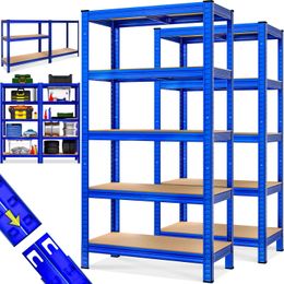 Monzana Schwerlastregal 2er-Set Blau 180x90x40cm 875kg