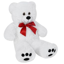 Monzana Plüschtier Teddybär L Weiß 50cm