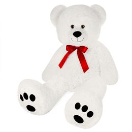 Monzana Plüschtier Teddybär XL Weiß 100cm
