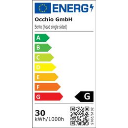 Occhio Sento C LED Tavolo 60 Fu&szlig; Rechts Chrom matt /Chrom matt