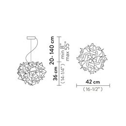Slamp Veli Suspension Opal