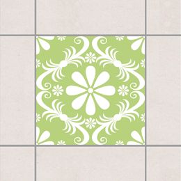Bilderwelten Fliesenaufkleber Blumendesign Spring Green Gr&uuml;n