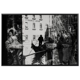 Bilderwelten Leinwandbild - Querformat Venice Reflections