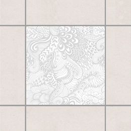 Bilderwelten Fliesenaufkleber Poseidons Garten Light Grey Grau