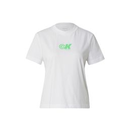 Calvin Klein Jeans T-Shirt Damen Gr&ouml;&szlig;e L gr&uuml;n / offwhite