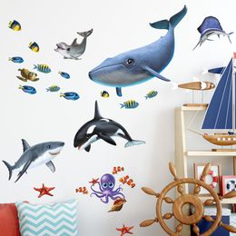 Bilderwelten Wandtattoo Tiere Illustration selbstklebend Wandaufkleber - Animal Club International - Tiere im Meer - Fische Kinderzimmer Baby M&auml;dchen Jungen