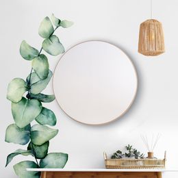 Bilderwelten Wandtattoo Blumen Illustration Aquarell gr&uuml;n - Aquarell Eukalyptus XXL - Pflanzen Wohnzimmer Schlafzimmer