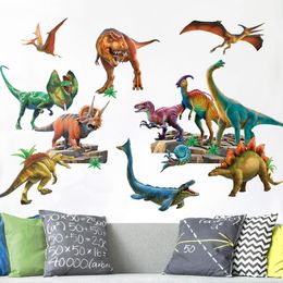 Bilderwelten Wandtattoo Tiere Illustration selbstklebend bunt - Dinosaurier Mega Set - Dinosaurier Kinderzimmer Baby M&auml;dchen Jungen