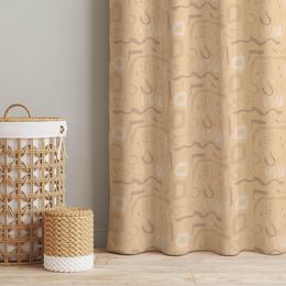 Vorhang Wildes Retro Muster - Pastell Orange