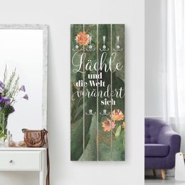 Bilderwelten Wandgarderobe Holzpalette Tropical - L&auml;chle und