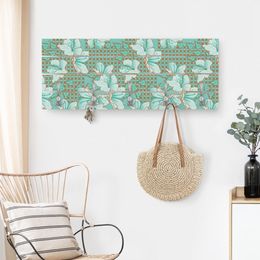 Bilderwelten Wandgarderobe Holzpalette Orientalisches Blumenmuster