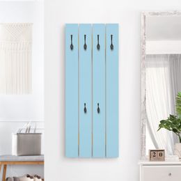 Bilderwelten Wandgarderobe Holzpalette Pastellblau