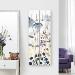 Bilderwelten Wandgarderobe Holzpalette Wildblumen Aquarell I