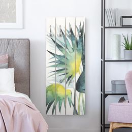 Bilderwelten Wandgarderobe Holzpalette Tropisches Blattwerk - F&auml;cherpalme