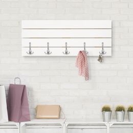 Bilderwelten Wandgarderobe Holzpalette Polarwei&szlig;