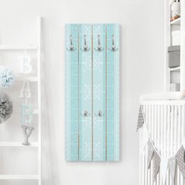 Bilderwelten Wandgarderobe einzigartig modern Flurgarderobe - Nordisches Design Mint - Geometrisch Garderobenpaneel Flur