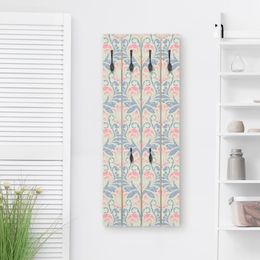 Bilderwelten Wandgarderobe Holzpalette Leinen Damast Ornament