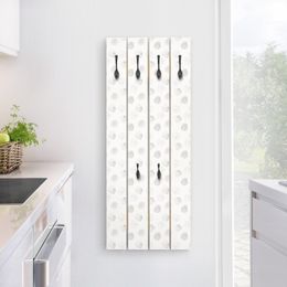 Bilderwelten Wandgarderobe Aquarell Punkte Grau