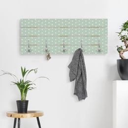 Bilderwelten Wandgarderobe Holzpalette Oberfl&auml;chendesign mit Kreisen