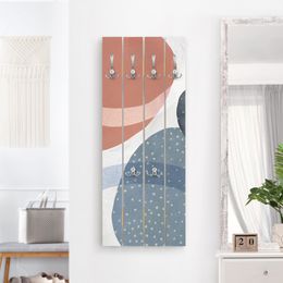 Bilderwelten Wandgarderobe Holzpalette Orbit mit Punkten II