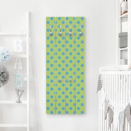Bilderwelten Wandgarderobe einzigartig modern Flurgarderobe - No.DS92 Punktdesign Girly Gr&uuml;n - Punkte Garderobenpaneel Flur
