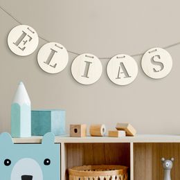 Bilderwelten Wanddeko Holzbuchstabe in Gr&ouml;&szlig;e M & L Alphabet Kreis Serifen