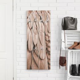 Bilderwelten Wandgarderobe Federn in Rosegold
