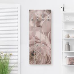 Bilderwelten Wandgarderobe einzigartig Motiv Flurgarderobe - Err&ouml;tete Bl&uuml;te - Rose Garderobenpaneel Flur
