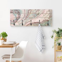 Bilderwelten Wandgarderobe Farbexperimente Marmor Rose und T&uuml;rkis