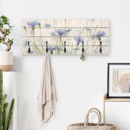 Bilderwelten Wandgarderobe Kornblumen und Gr&auml;ser im Feld