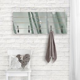 Bilderwelten Wandgarderobe Makroaufnahme Wasserperlen am Gras