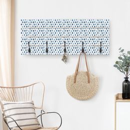 Bilderwelten Wandgarderobe Aquarell Kleckse in Indigo