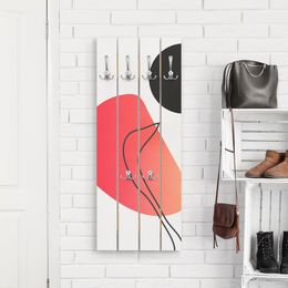 Bilderwelten Wandgarderobe einzigartig originell Abstrakt Flurgarderobe - Abstrakte Formen - Schwarze Sonne - Deko Garderobenpaneel Flur