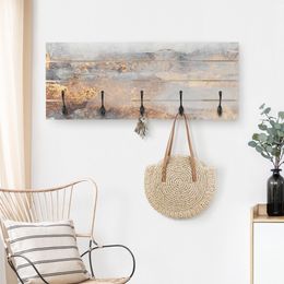 Bilderwelten Wandgarderobe Gold-Grauer Nebel