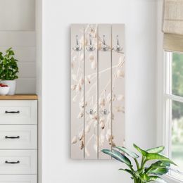 Bilderwelten Wandgarderobe einzigartig Blumen Landhaus Flurgarderobe - H&auml;ngende Trockenknospen - Gr&auml;ser Garderobenpaneel Flur