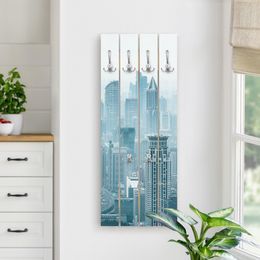 Bilderwelten Wandgarderobe einzigartig Stadt Motiv Flurgarderobe - K&uuml;hles Shanghai - Architektur Garderobenpaneel Flur