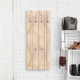 Bilderwelten Wandgarderobe Beige Stein Ornamentik